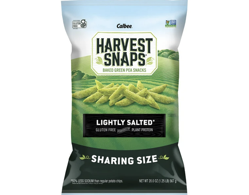 Calbee Harvest Snaps Baked Green Peas Lightly Salted 20 oz