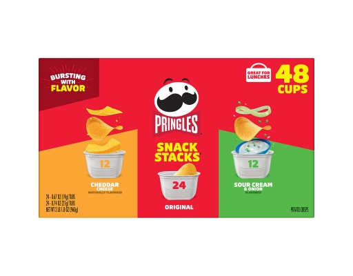 Pringles Snack Stacks Cups Variety Pack 48 ct