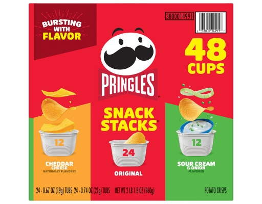 Pringles Snack Stacks Cups Variety Pack 48 ct