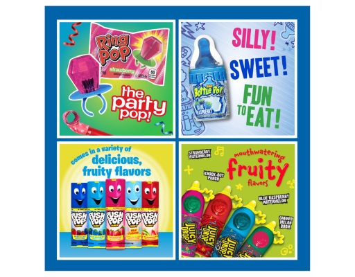 Ring Pop Bazooka Candy, Variety Pack, 40 count