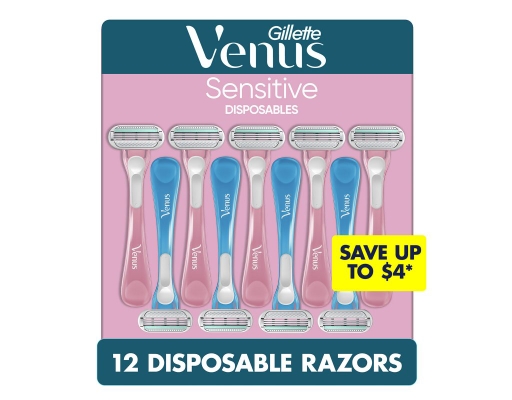Venus Sensitive Disposable Razors 12 ct