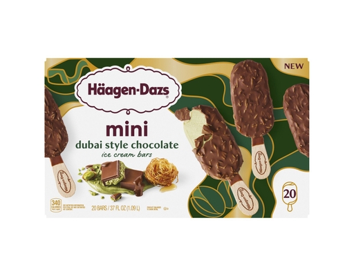 Haagen Dazs Mini Dubai Style Chocolate Ice Cream Bars, 20 count