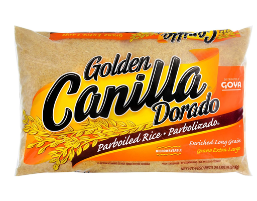 Goya Golden Canilla Parboiled Long Grain Enriched Rice 20 Pound