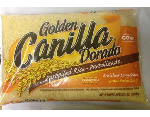 Goya Golden Canilla Parboiled Long Grain Enriched Rice 20 Pound