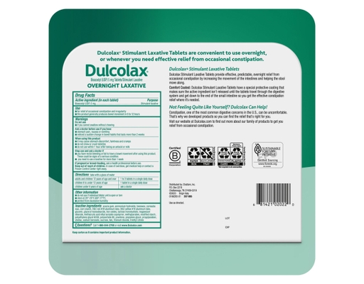 Dulcolax Overnight Laxative Tablets 200 ct
