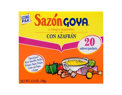 Goya Sazon Unique Seasoning with Azafran-pkets 20 ct