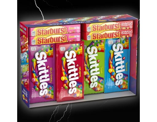 Skittles & Starburst Full Size Assorted Candy Variety Pack 30