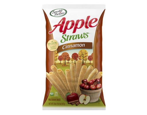 Sensible Portions Straws Snacks Cinnamon Apple 20 oz