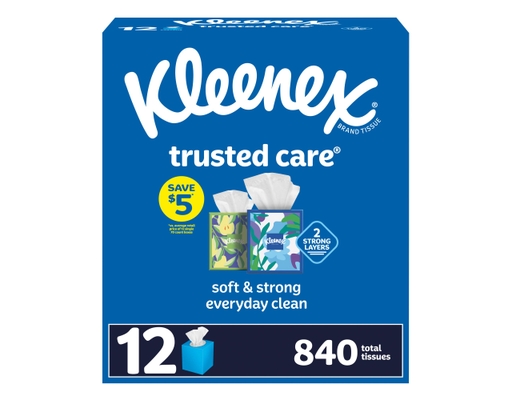 Kleenex Trusted Care 2-Ply Facial Tissues 70 ct (12-pk)
