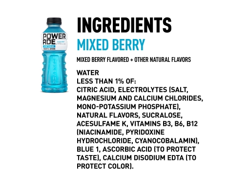 Powerade Zero Sugar Sports Drink Variety Pack 20 fl oz (24-pk)