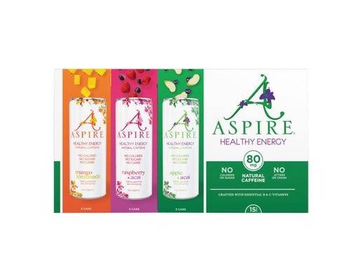 Aspire Healthy Energy Drink Variety Pack 12 fl oz (15-pk)