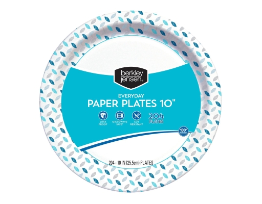 Berkley Jensen Everyday Paper Plates 10 Inch 204 ct