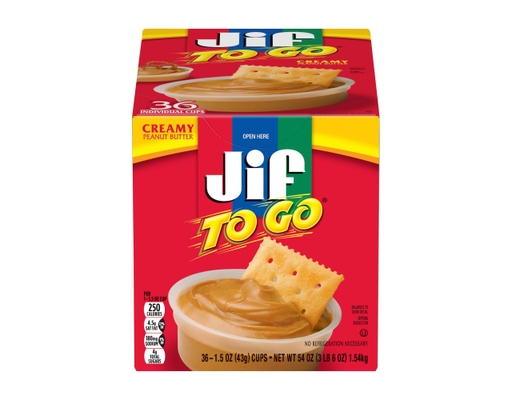 Jif To Go Creamy Peanut Butter, Smooth and Creamy Texture, Snack Size ...