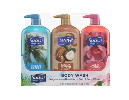 Suave Essentials Body Wash Variety Pack 30 fl oz (3-pk)