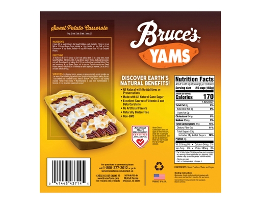 Bruce's Cut Yams Sweet Potatoes In Syrup, 29 oz, 4 pk