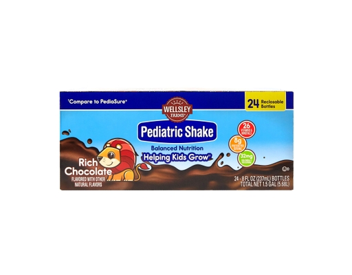 Wellsley Farms Pediatric Nutrition Shake Rich Chocolate 8 fl o