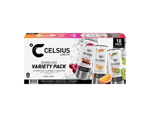 Celsius Sparkling New Core Variety Pack, Functional Energy Drink, 18 pk ...