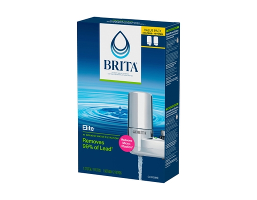 Brita Elite Faucet Mount System Chrome 3 ct