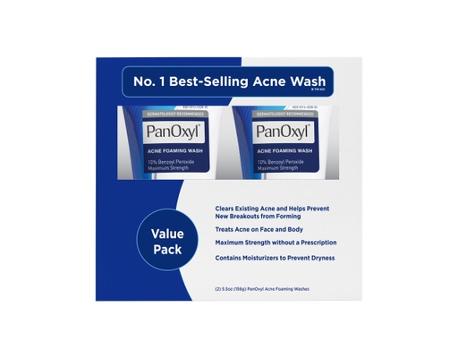 PanOxyl Maximum Strength Acne Foaming Wash 5.5 oz (2-pk)