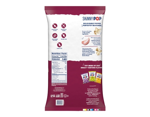 SkinnyPop Roasted Garlic Butter Flavored Gluten Free Popcorn, XL Bag ...