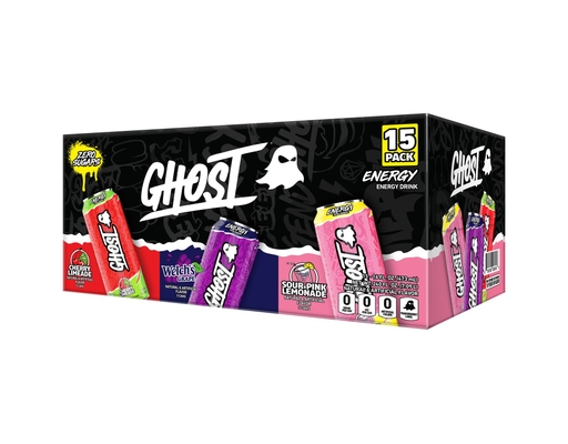 Ghost Energy Drink, Variety Pack, 16 fl. oz., 15 cans