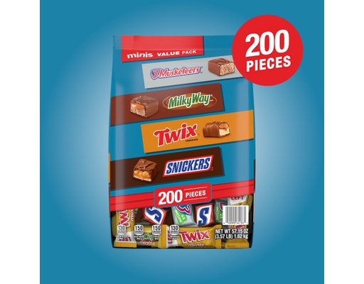 Mars Wrigley, Snickers, Twix & More Minis Chocolate Candy Bars Variety ...
