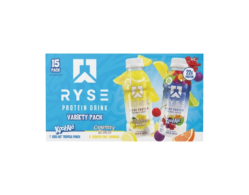Ryse Clear Whey Protein Ready To Drink, 22g Protein, 15 pack