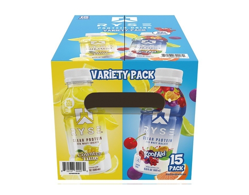 Ryse Clear Whey Protein Ready To Drink, 22g Protein, 15 pack