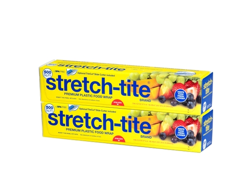 Stretch-Tite Premium Plastic Food Wrap 500 Square Foot (2-pk)