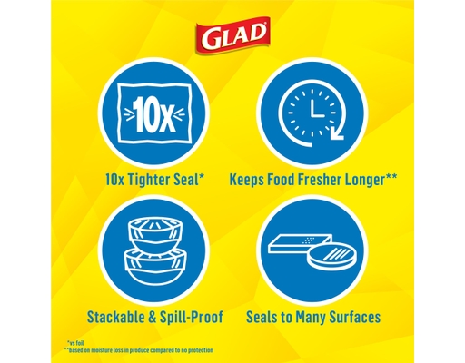 Glad Press N Seal 3-in-1 Plastic Wrap 140 Square Feet (2-pk)