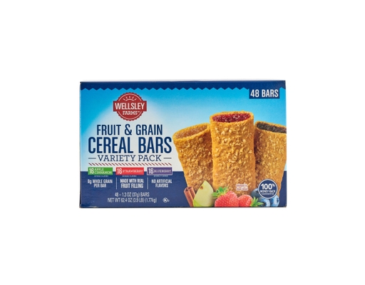Wellsley Farms Fruit & Grain Cereal Bars Variety Pack 1.3 oz