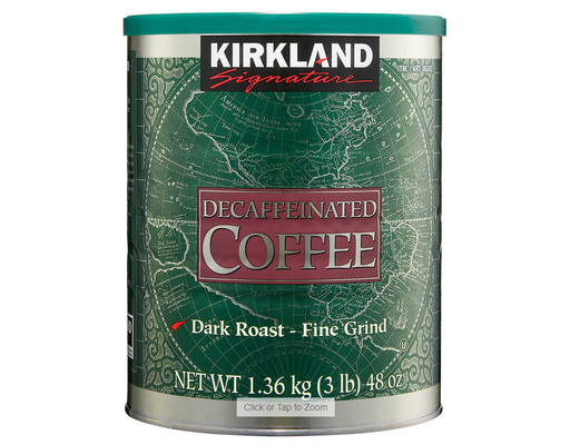 Kirkland Signature Decaffeinated Ground Coffee Dark 48 oz