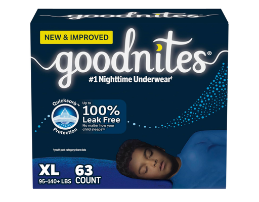 Goodnites Boys Bedwetting Underwear X-Large 63 count