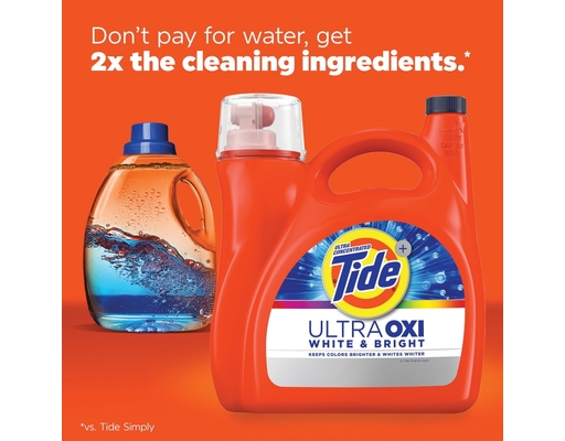 Tide Ultra OXI White and Bright Liquid Laundry Detergent, 100 loads ...
