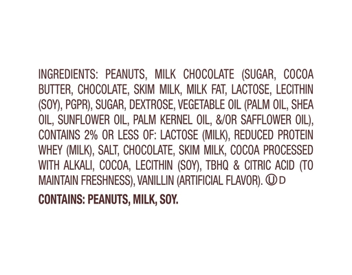 Reese's Valentine Milk Chocolate Snack Size Peanut Butter Hearts Candy ...