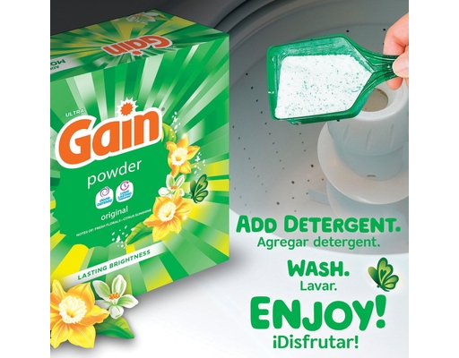 Gain Powder Laundry Detergent, Original, 195 loads, 180 oz.