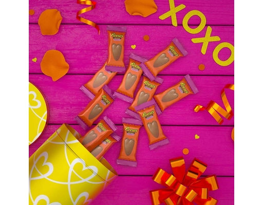 Reese's Valentine Milk Chocolate Snack Size Peanut Butter Hearts Candy ...