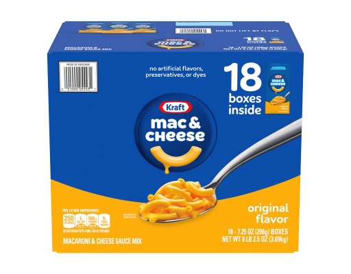 Kraft Macaroni & Cheese Boxes Original 7.25 oz (18-pk)