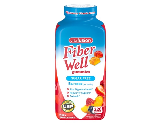 Vitafusion Fiber Well Gummies Peach Raspberry & Berry 220 ct