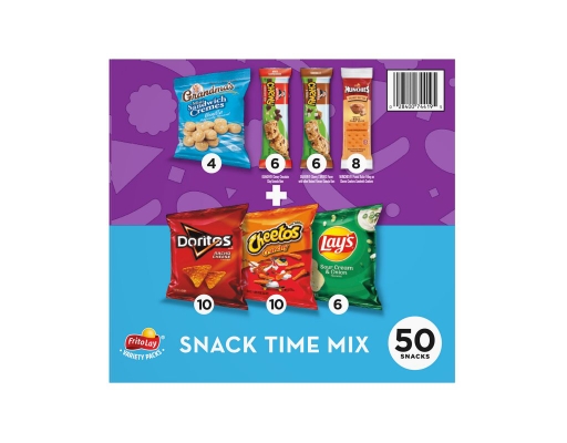 Frito Lay Snack Time Mix, Variety Pack Snacks, 50 pk.
