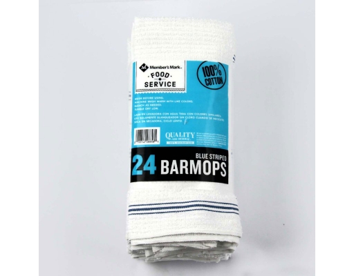 Member's Mark Cotton Blue Striped Bar Mops 24 ct