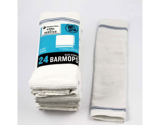 Member's Mark Cotton Blue Striped Bar Mops 24 ct