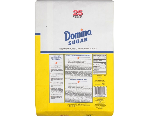 Domino Premium Pure Cane Granulated Sugar 25 Pounds