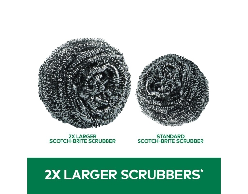 Scotch-Brite Stainless Steel Extra Large Scrubbers,16 count