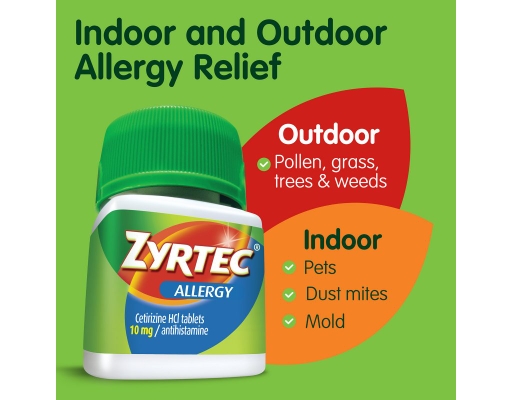 Zyrtec 10mg Allergy Relief Tablets Variety Pack 120 ct