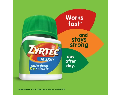 Zyrtec 10mg Allergy Relief Tablets Variety Pack 120 ct