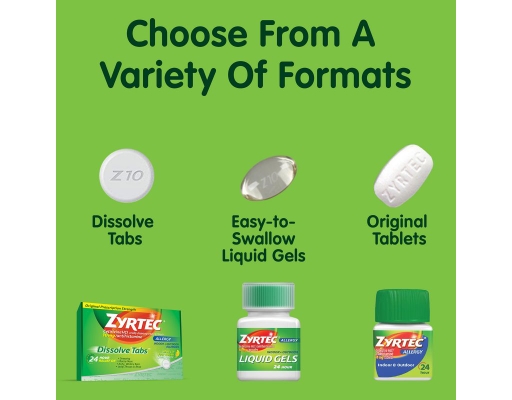 Zyrtec 10mg Allergy Relief Tablets Variety Pack 120 ct