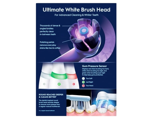 Oral-B iO Perfect Clean & Whiten Rechargeable Electric Toothbrush, 1 pack