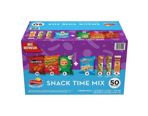 Frito Lay Snack Time Mix, Variety Pack Snacks, 50 pk.