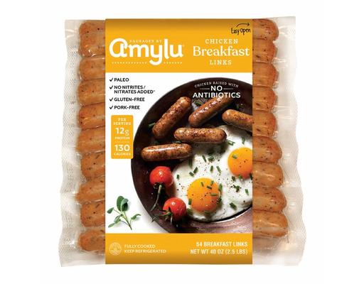 Amylu Chicken Breakfast Sausage Links, 40 oz